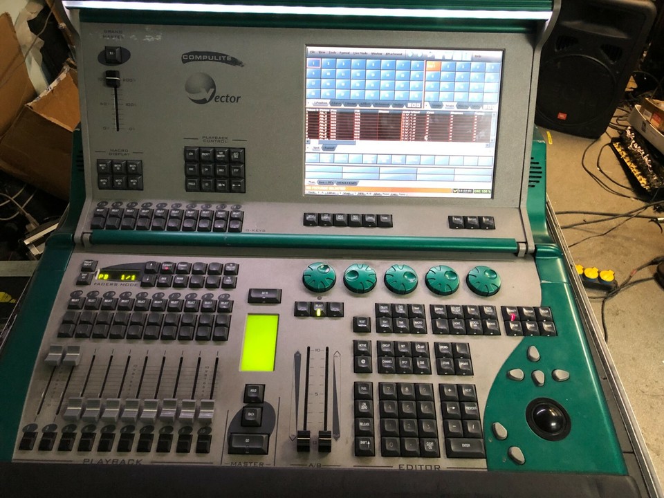 COMPULITE VECTOR GREEN Lighting Console for DMX lighting stage fixtures ...