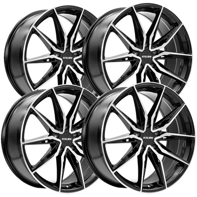 (Set of 4) Kalon 102 Cypher 18x8 5x115 +35mm Black/Machined Wheels Rims ...