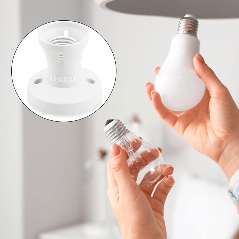 E27 Edison Screw Cap Socket Pendant Ceiling Light Lamp Bulb Holder ...