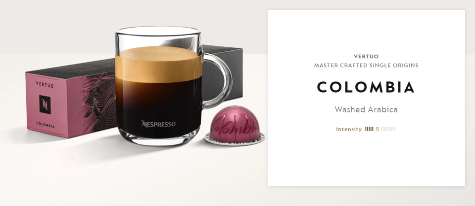 Nespresso Coffee VertuoLine 10 Pods Capsules 1 Sleeve Espresso Flavors ...
