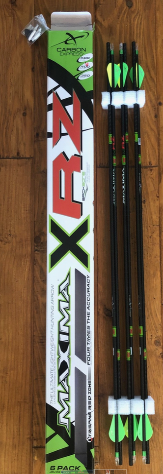 Carbon Express Maxima XRZ 250 6PK Arrows, 400 Spine 51080 Inserts ...