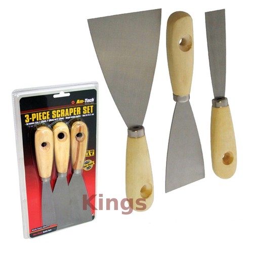 3 Piece Painting Decorating Scraper Set Wallpaper Paint Diy Decorator ...