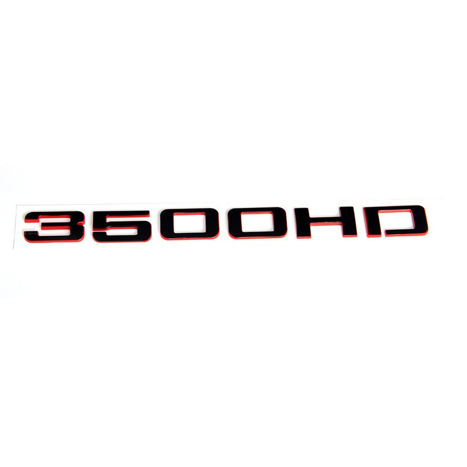 2x 3500HD Red Line EMBLEM Door Badge 3D for Silverado Sierra Redline F1 ...