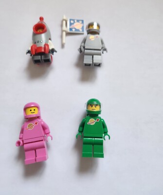 LEGO Spaceman Classic Space MINIFIGURE/ Astronaut GREEN GRAY PINK W ...