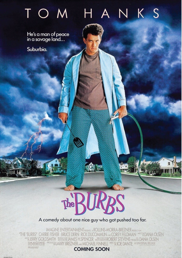 The Burbs Poster (A1) Size Tom Hanks Movie 1989 Wall Picture Photo Film ...