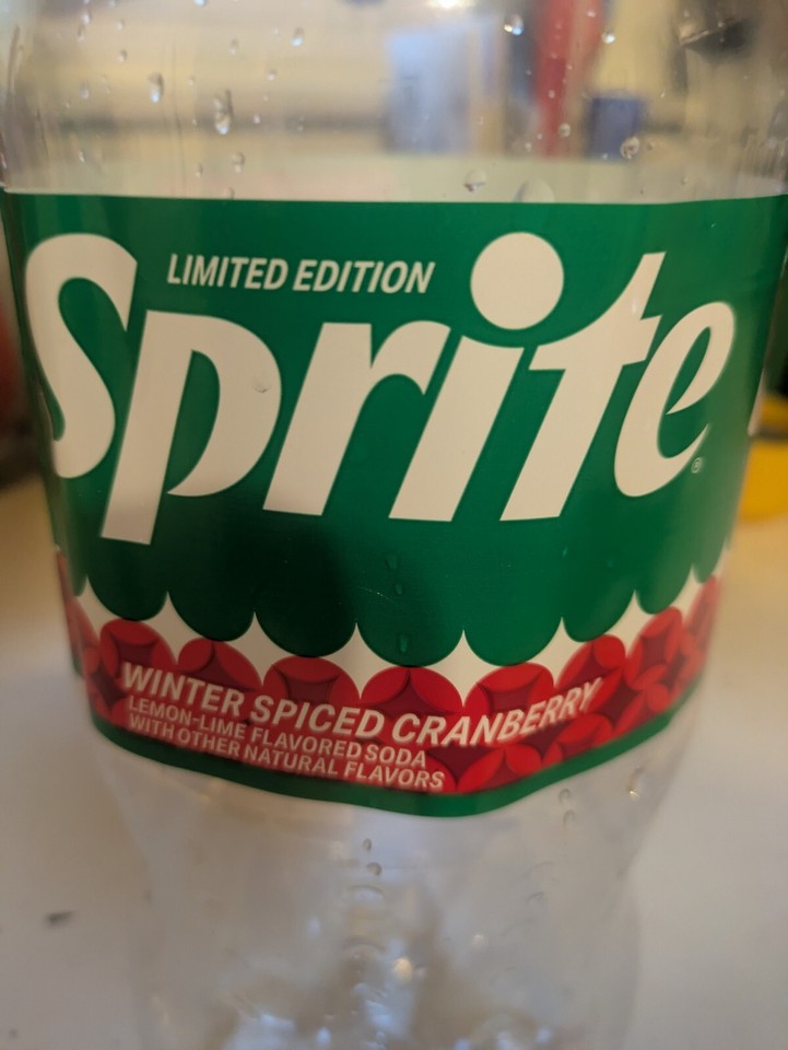 Empty Bottle Sprite Winter Spiced Cranberry Rare 2 Liter 2L Soda ...