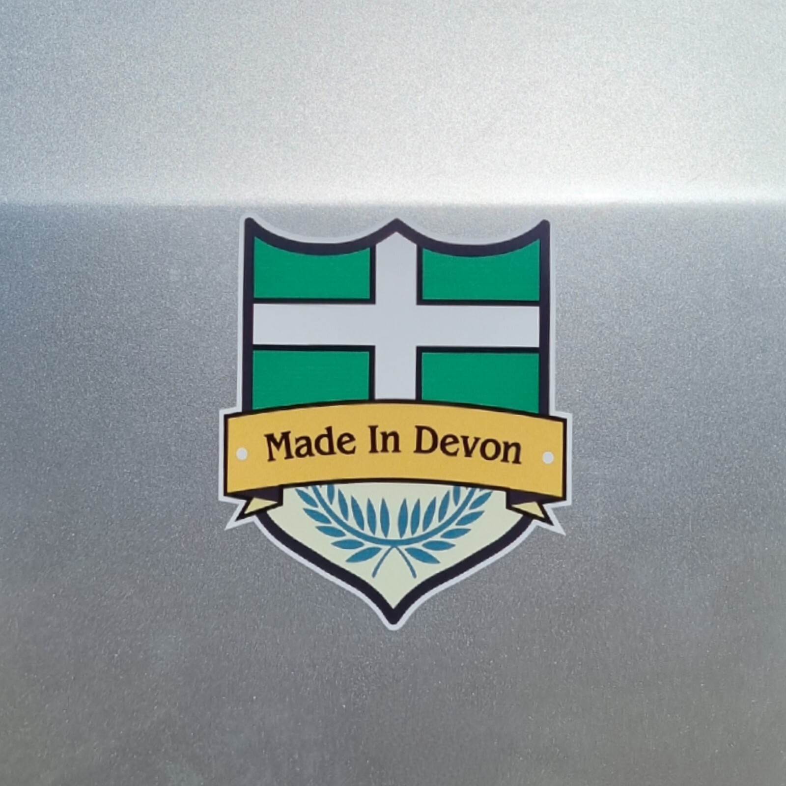 Made in Devon Shield Devonshire County Flag Vinyl Sticker Decal For Car ...