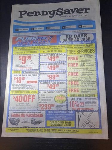 Pennysaver Magazine April 8 2015 Diamond Bar CA *Out Of Print* End Of ...