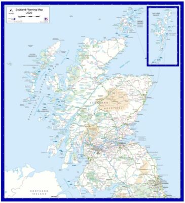 Scotland Planning Wall Map - Ordnance Survey Mapping LAMINATED EDITION ...