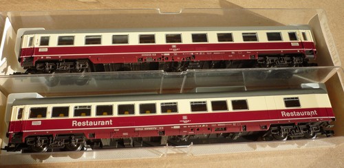 Fleischmann 5160 + 5166 DB rot-creme IC Personenwagen, in Ovp, sehr gut ...