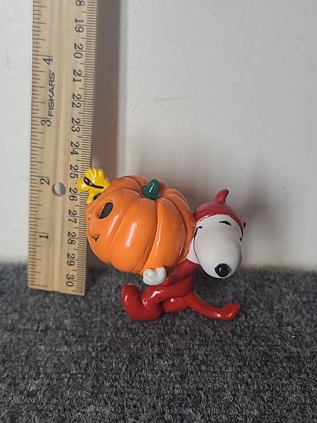 Vintage PVC Snoopy Woodstock HTF Halloween Devil Suit Jack O Lantern ...