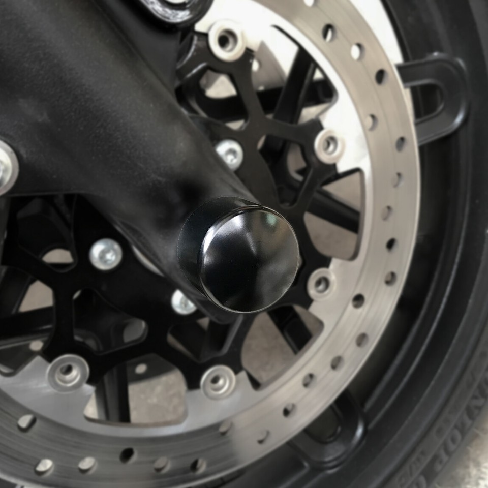 Black Front Axle Cap Nut Covers For Harley Street Glide Road King ...