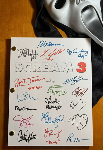 Scream 3 Script Signed- Autograph Reprints- Ghost Face | eBay