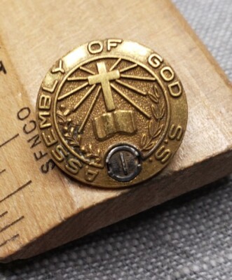 VINTAGE medal pin cross Assembly of God Christian G78 | eBay