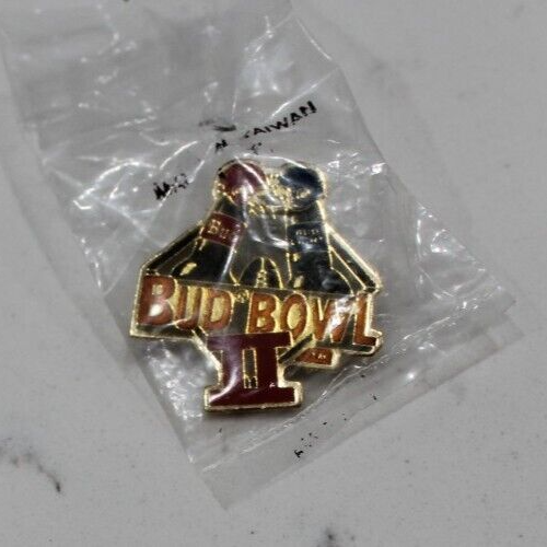VINTAGE BUDWEISER BUD BOWL II COLLECTIBLE CLEAR COATED NFL LAPEL PIN | eBay