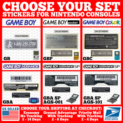 Sticker For Game Boy/Pocket/Color/Advance/SP/GB/GBC/GBP/GBA/SP/AGS/001/ ...