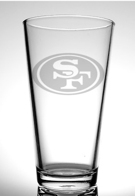 San Francisco 49ers Pint Glass-Football Drinking Glass-Gift for 49ers ...