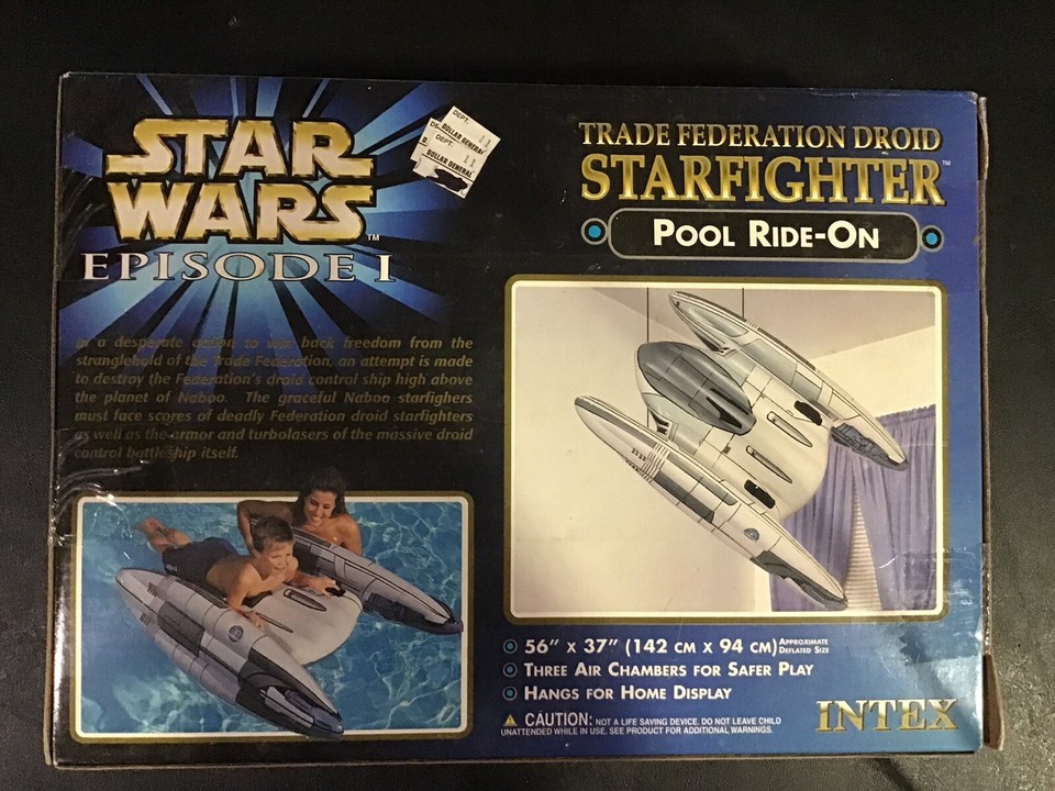 Star Wars Episode 1 Trade Federation Droid Starfighter Pool Ride On NIB ...