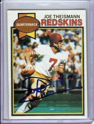 Joe Theismann 1979 Topps Hand Signed Autograph Washington JSA JJ56460 ...