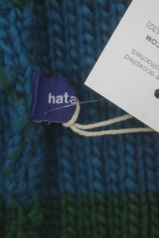 Hat Attack Womens Happy Striped Faux Fur Pompom Beanie Hat Green Blue ...