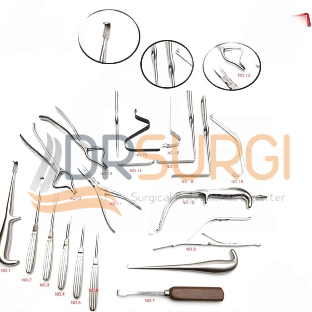 Maxillofacial Surgery Surgical instruments Set Of 19 Pcs Orthopedic ...