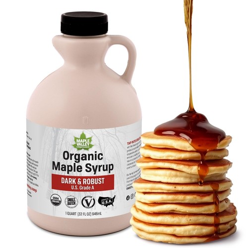 Pure Organic Maple Syrup 32Oz Grade A Dark Robust Maple Syrup Formerly ...