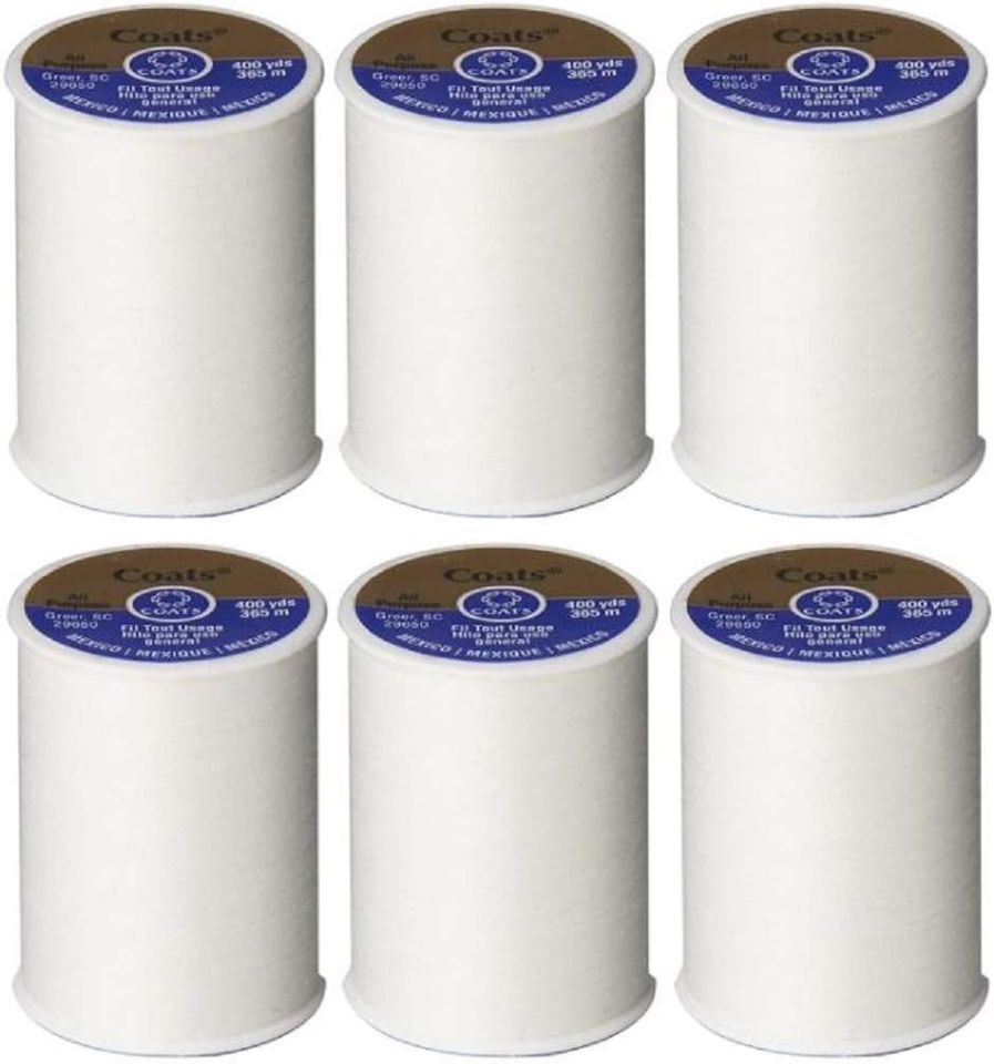 Dual Duty All Purpose Thread 400 Yards White 230-1 (6-Pack) | eBay UK