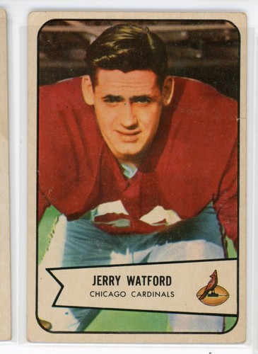 1954 Bowman Football JERRY WATFORD CHICAGO CARDINALS #107 VG | eBay