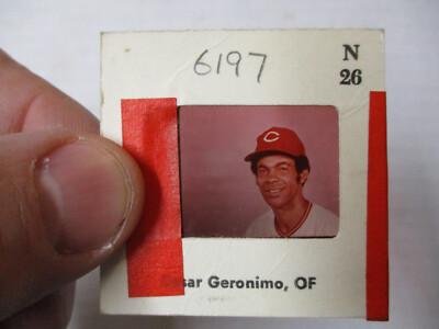 Vintage 1970's Cesar Geronimo Cincinnati Reds Picture Slide 2 Inches | eBay