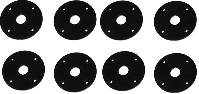 Black Scuff Plates Plastic Hood Pin Plates 8 Pack