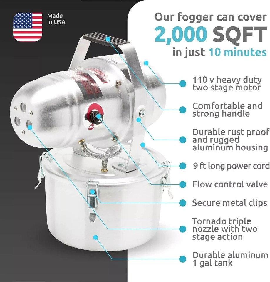 Createch Commander Tri-Jet Fogger for Sanitization Pest Mold & Odor ...
