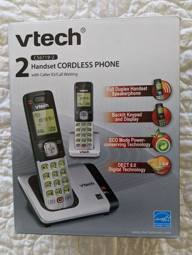 VTech CS6719-2 2 Handset Cordless Phone System w/ Caller ID NEW Open ...