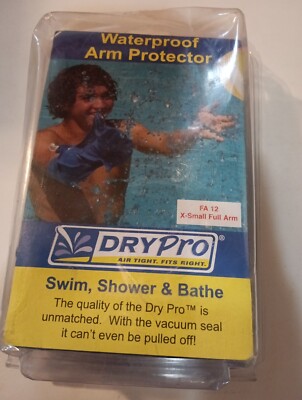 Dry Pro Waterproof Cast BLUE Arm RUBBER Protector X- SMALL Full Arm ...
