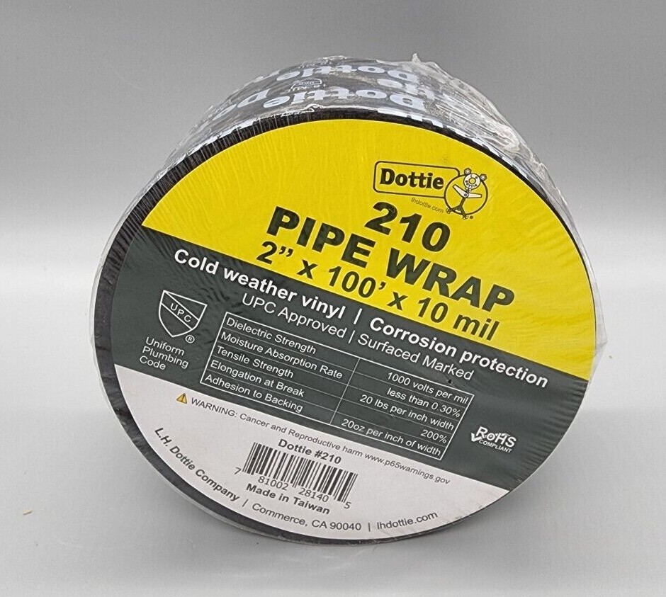 Dottie 210 Corrosion Protection Pipe Wrap Tape 10 Mil 2" x 100' | eBay