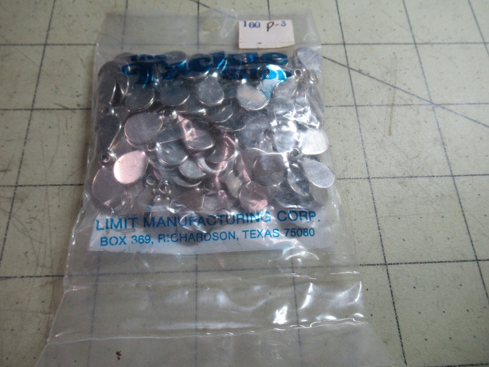 100 Pcs Silver Propeller Style Blades Lure Making Fishing Tackle Repair ...