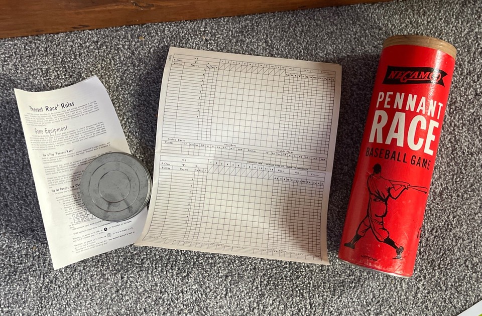 Vintage 1957 NeGamco Pennant Race Baseball Game | eBay