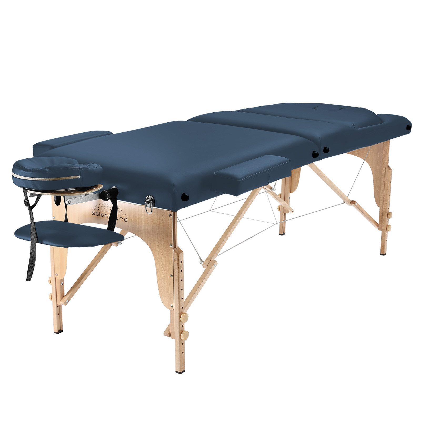 Portable Blue Massage Table with Bolster and Tilt Backrest | eBay