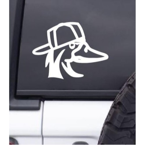 Duck with Hat Cool Duck Hunting Outdoors Camping Nature Car Decal 5.5 x ...