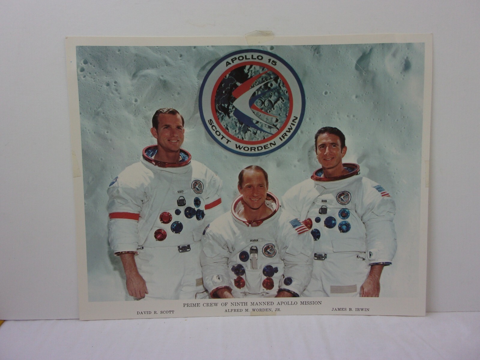 Apollo 15 crew Scott Worden Irwin NASA photo 1960s VINTAGE ORIGINAL | eBay