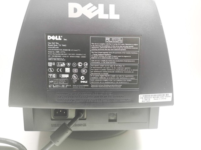 Vintage Gaming CRT 17" Tube Computer Monitor Dell E773c Black Retro ...