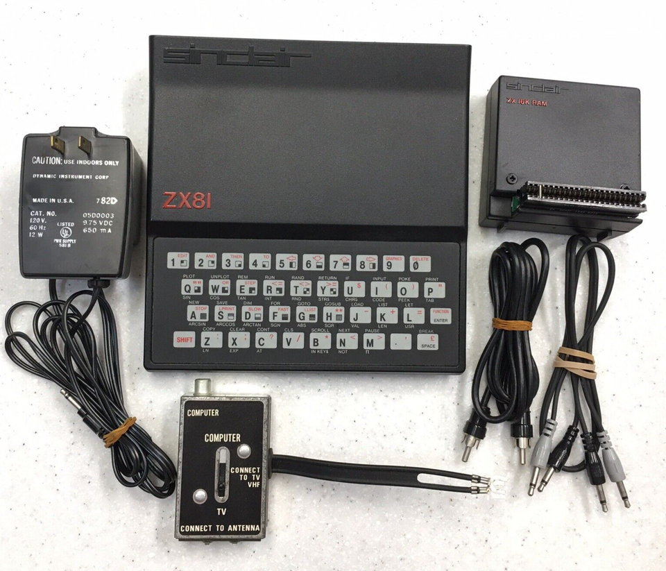 Sinclair ZX81 Timex Corp. Home Computer ZX 16K RAM Untested Vintage Lot ...