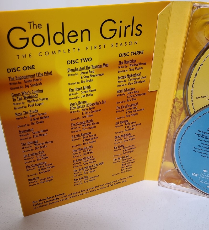 The Golden Girls Complete First Season 3-Disc DVD Set Betty White ...