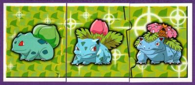 1999 Topps Merlin Pokemon Stickers - Bulbasaur, Ivysaur & Venusaur Set ...