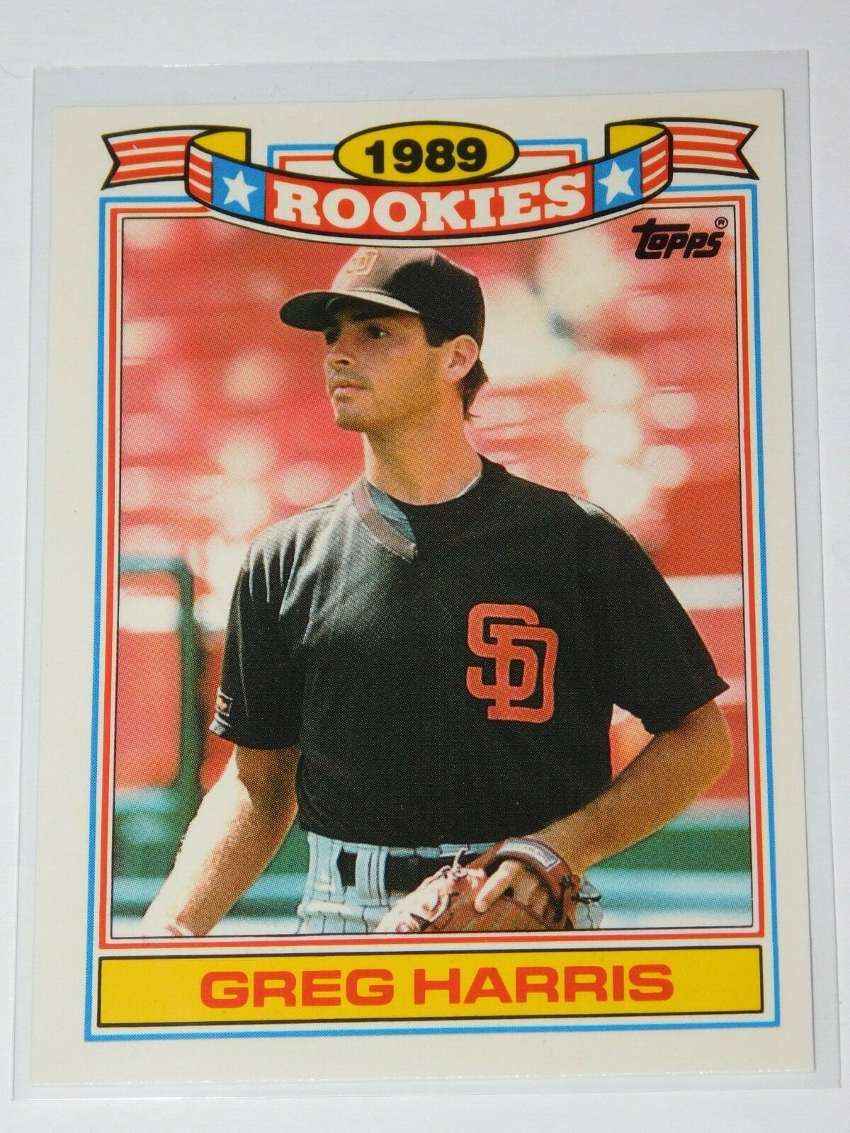 1990 TOPPS BASEBALL 1989 ROOKIES COMMEMORATIVE SET GREG HARRIS CARD #13 ...