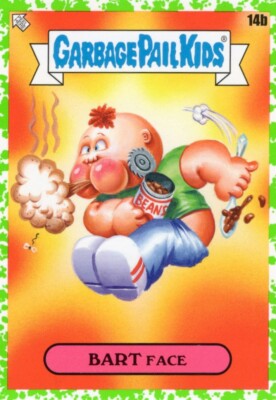 2021 GARBAGE PAIL KIDS GPK FOOD FIGHT BOOGER GREEN PARALLEL BART FACE ...