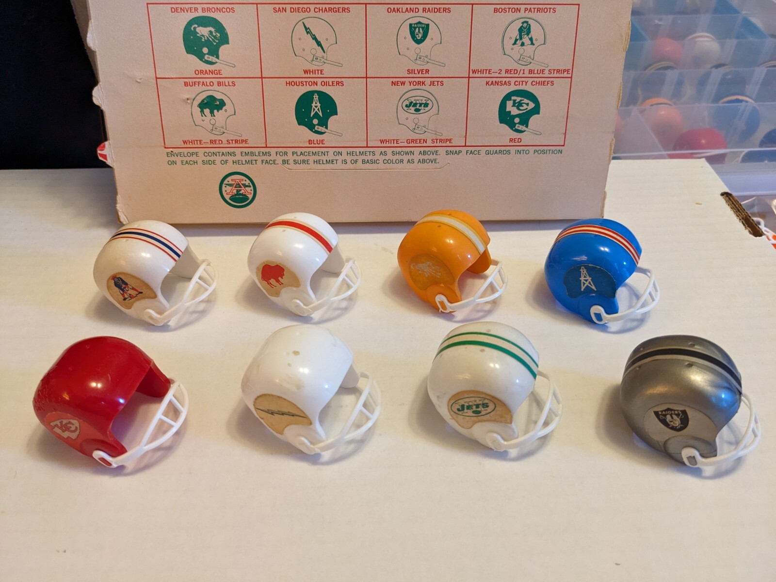 1964 OPI Go With The Pros Gumball Helmet Kit - AFL (American Football ...