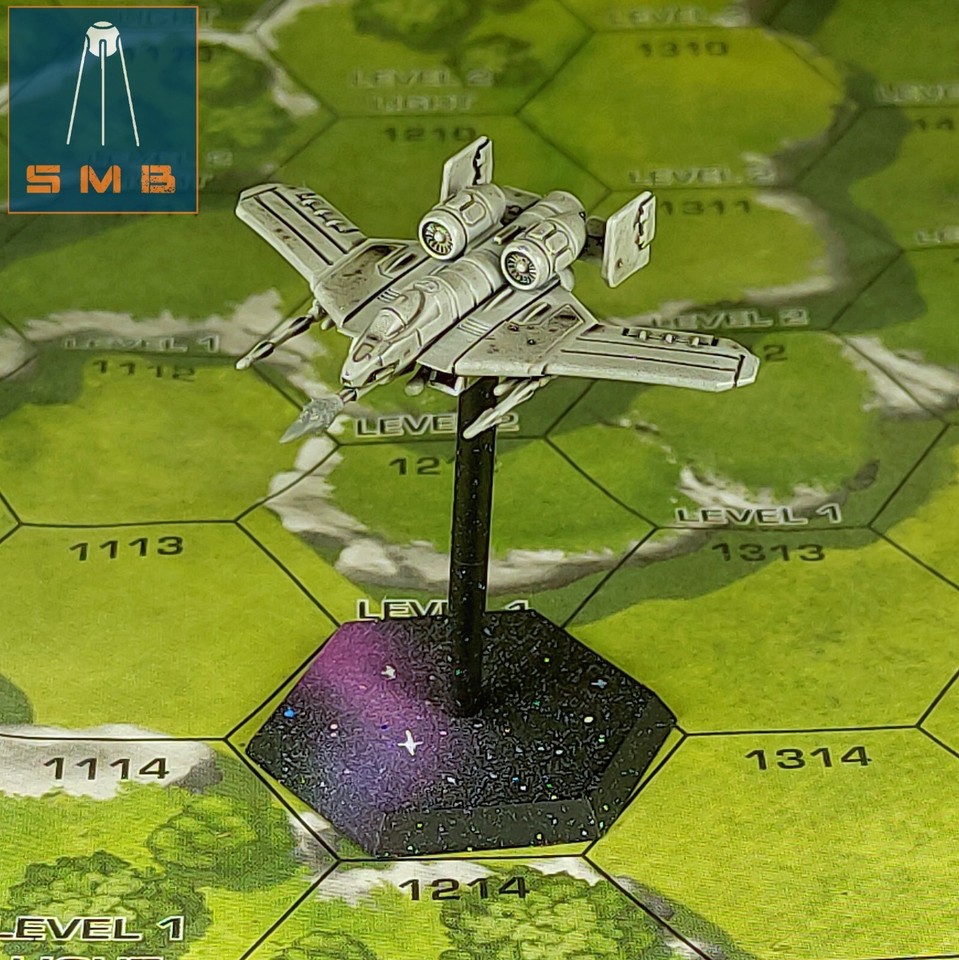 Battletech Alternative - MechBuster Attack Aircraft x2 w/ Hex Bases 6mm ...