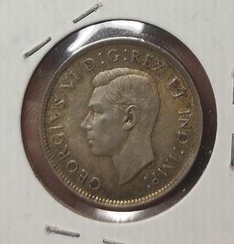 CANADA 1937 25 CENTS 80% SILVER KING GEORGE VI COIN High Grade for ...