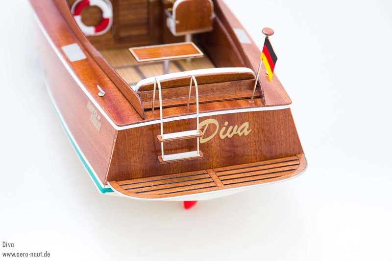Aero-Naut Diva Radio Control Cabin Cruiser Boat Wooden Kit | eBay UK