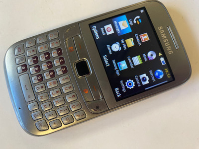 Samsung Chat 357 GT-S3570 Mobile Phone UNLOCKED QWERTY Keypad Grey ...